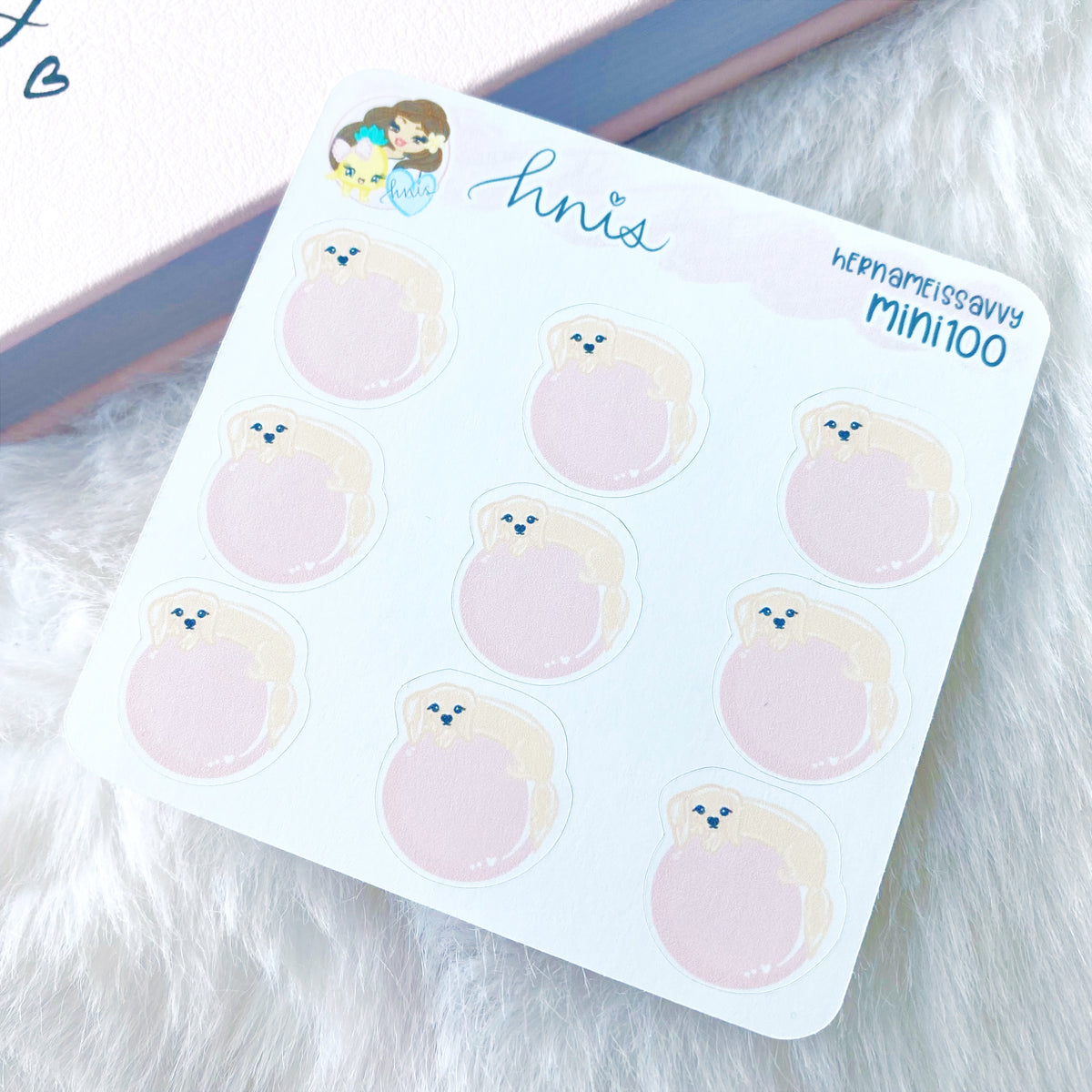 MINI100 - Pup on Bubble Sticker Sheet – hernameisSavvy