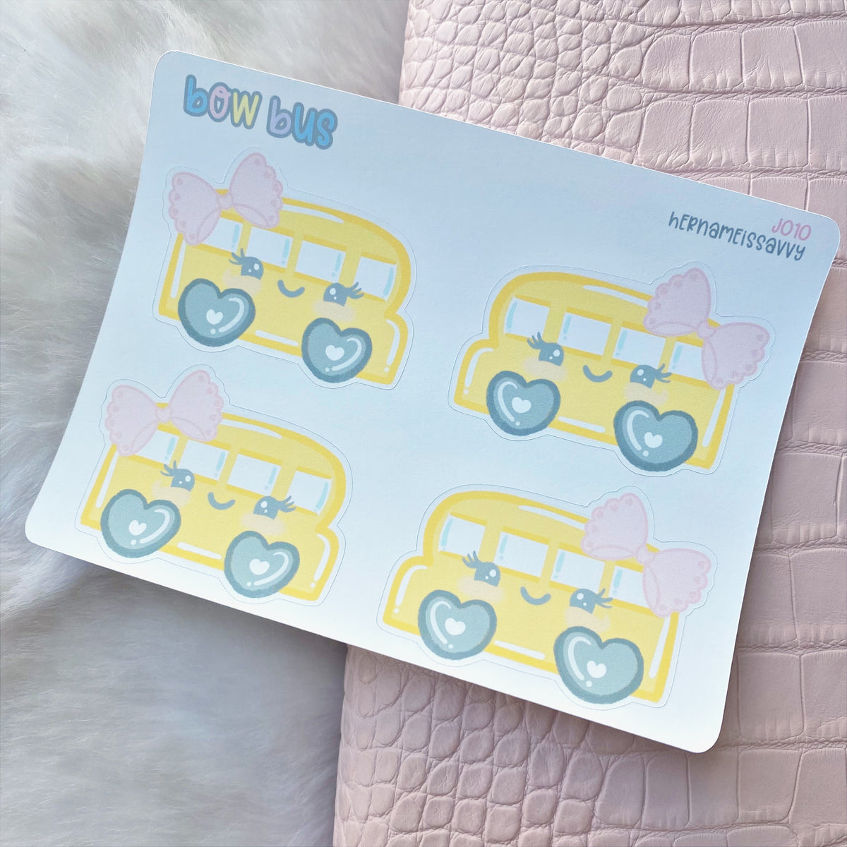 J010 - Bow Bus Note Sticker Sheet – hernameisSavvy